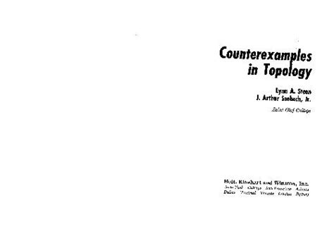 counterexamples in topology download pdf
