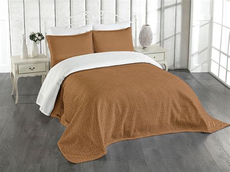 Ambesonne Ethnic Quilted Bedspread Set 2 Pcs Indonesian Grid Twin