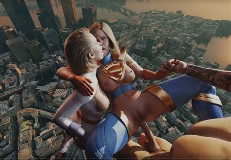 Dc Parody Supergirl Powergirl Flying Threesome Kiss Orgy Group Sex Ffm Vr Porn Video