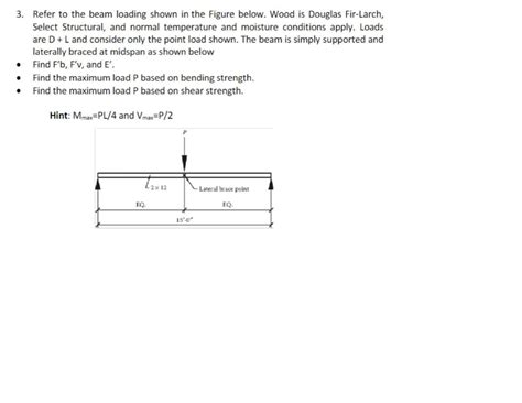 solved 3 refer to the beam loading shown in the figure