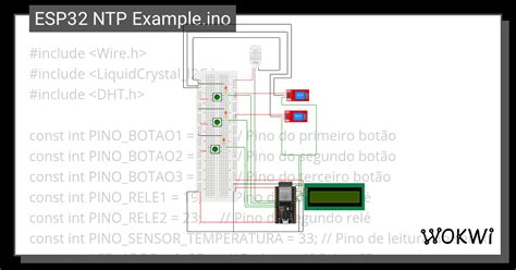 Projeto 2 ESP32 NTP Wokwi ESP32 STM32 Arduino Simulator