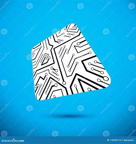 Vector Technology Cpu Design With Square Microprocessor Scheme Stock Vector Illustration Of