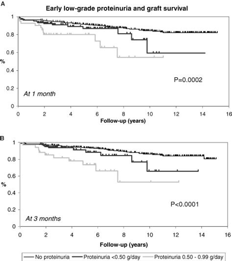 Effect Of Early Low Grade Proteinuria On Long Term Death Censored Graft