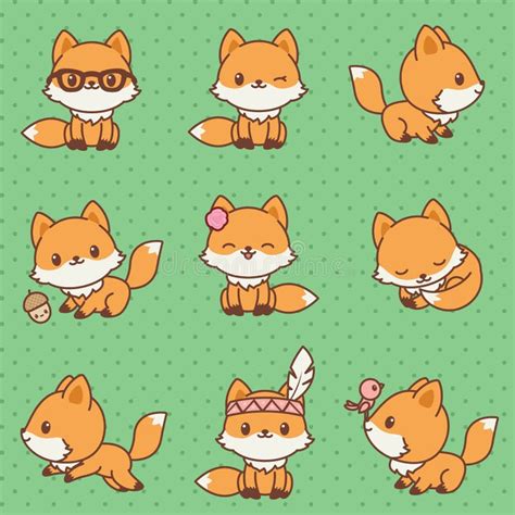 Cartoon Fox Isolated On A White Background Stock Vector Illustration