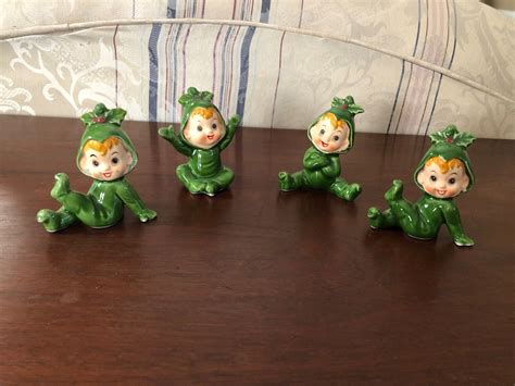 Vintage Josef Originals Christmas Pixie Elf Figurines Set Of 4 Japan Antique Price Guide