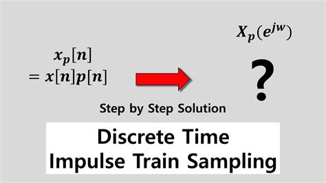 이산시간 임펄스 열 표본화 Discrete Time Impulse Train Sampling Youtube