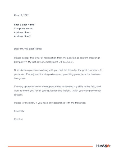 How To Write A Respectable Resignation Letter Samples And Templates
