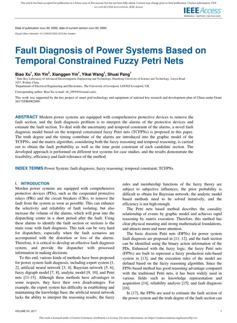 Pdf Fault Diagnosis Of Power Systems Based On Temporal Constrained
