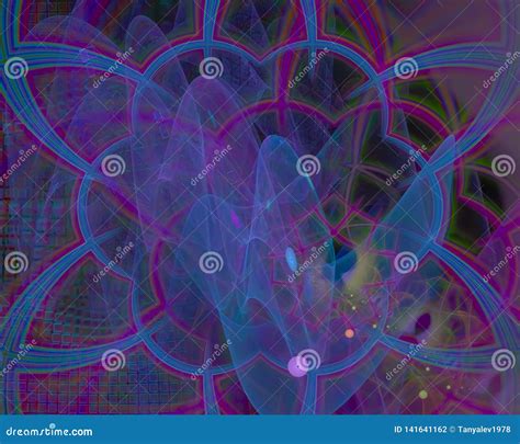 Abstract Digital Ornament Card Imagination Curl Fractal Fantasy