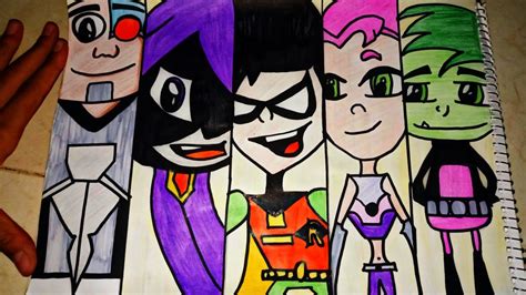 رسم أبطال التايتنز انطلقوا سهل جدا Youtube