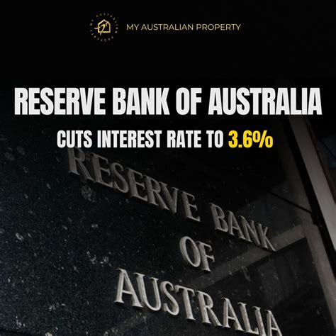 Reserve Bank Of Australia Cuts Interest Rate To 36 My Australian