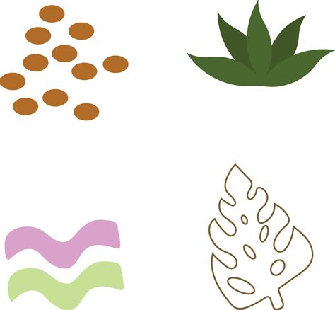 abstract organic aesthetic shape set vector illustration 28857840