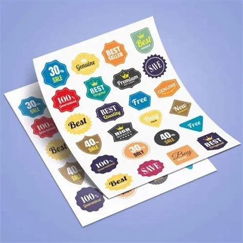 Multicolor Paper Lable Sticker Packaging Type Box Size 2x2 At Rs 1 50 Piece In Ambala