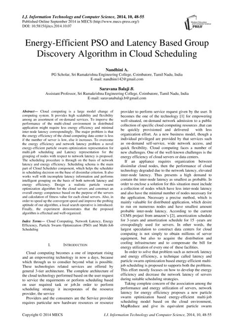 energy efficient pso and latency based group discovery algorithm in