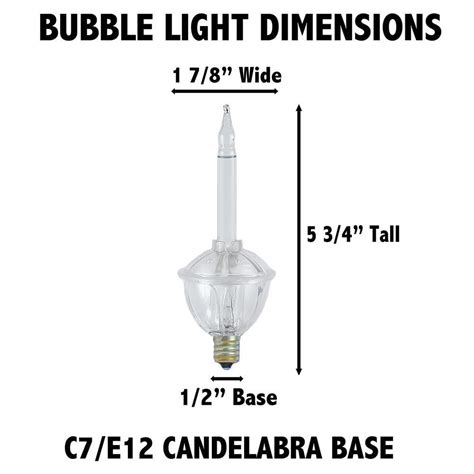 7 Light Clear Liquid With Clear Base Traditional Bubble Light Set