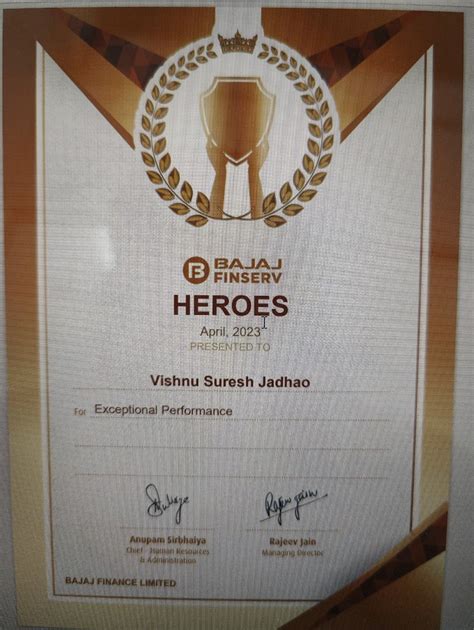 Vishnu Jadhao On Linkedin Thankyou Bajajfinserv Awardsforexcellence Bajajfinance 32 Comments