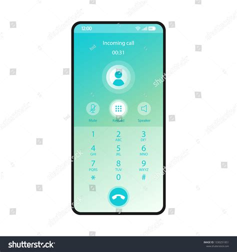 Switched Keypad Smartphone Interface Vector Template Stock Vector Royalty Free 1330251851