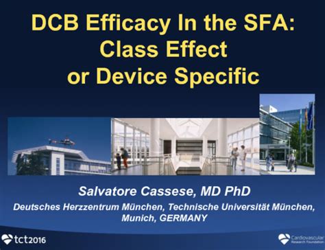Dcb Efficacy In The Sfa Class Effect Or Device Specific