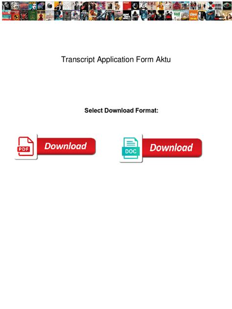Fillable Online Transcript Application Form Aktu Transcript