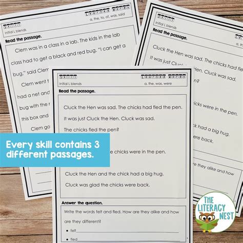 Consonant Blends Decodable Reading Passages Phonics Passages