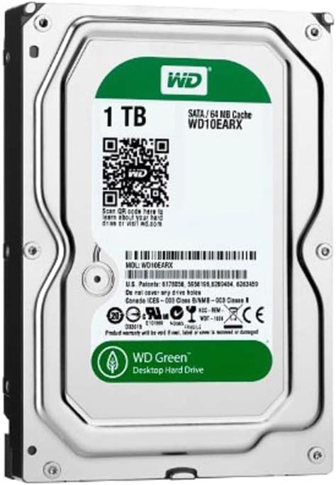 Amazon Com WD Green 1 TB Desktop Hard Drive 3 5 Inch SATA III 64 MB Cache WD10EARX
