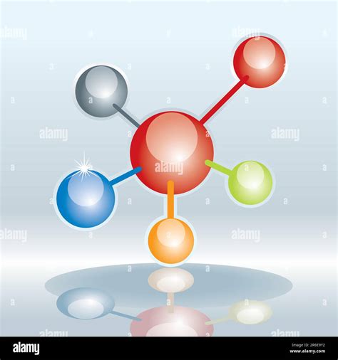 Orange Molecule Stock Vector Images Alamy