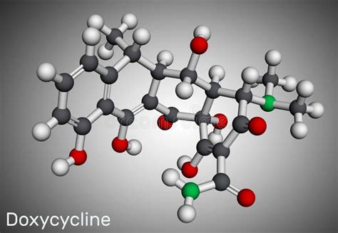 Doxycycline Molecule It Is Broad Spectrum Tetracycline Antibiotic Used To Treat A Wide Variety