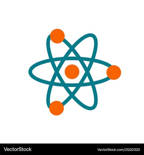 Atom Icon Chemistry Science Symbol Royalty Free Vector