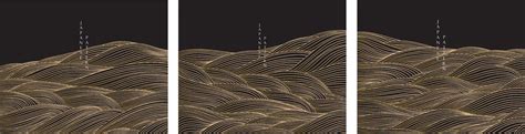 Japanese Background With Line Wave Pattern Vector Abstract Banner