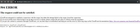 Developer Hub Pages Can Frequently Not Be Accessed 5xx4xx Errors