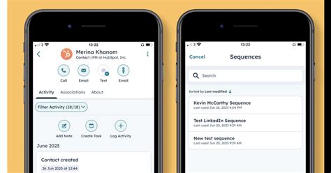 Use Sequences In The Hubspot Mobile App