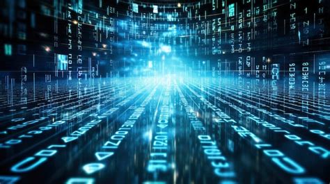 Premium Photo An Abstract Digital Background With Binary Code And Ai