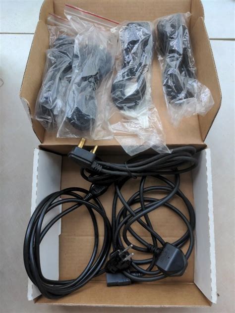 Lot Of Iec Power Cords With Various Socket Heads Computers Tech Parts Accessories