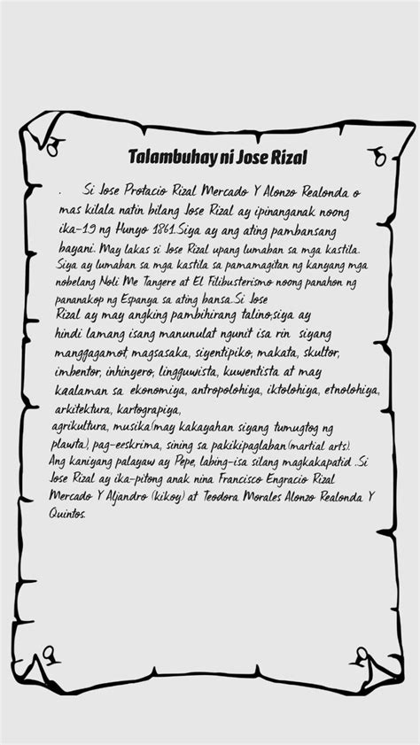 Talambuhay ni Jose Rizal: Pambansang Bayani ng Pilipinas