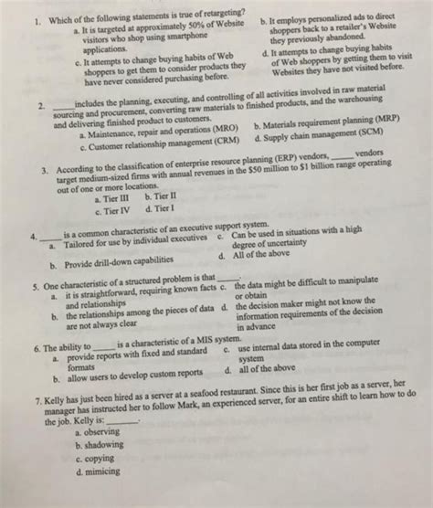 Which Of The Following Statements Is True