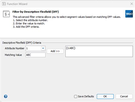 Descriptive Flexfield Criteria Wands For Oracle