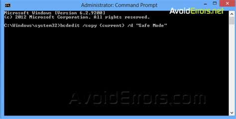 Add Safe Mode To The Boot Menu Windows 81 Avoiderrors