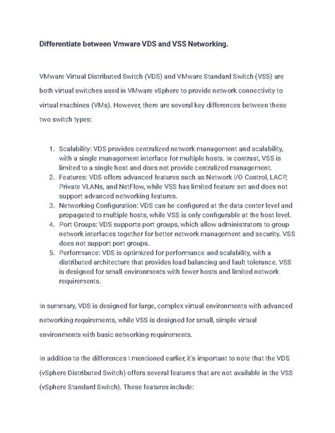 Differentiate Between Vmware Vds And Vss Networking Vmware Virtual Distributed Switch Vds