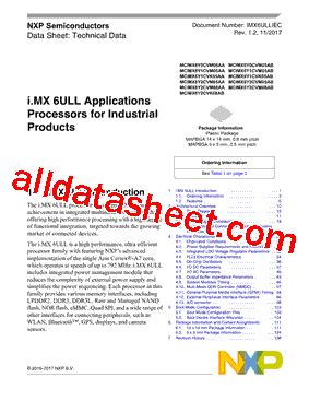 MCIMX Y CVM AB Datasheet PDF NXP Semiconductors
