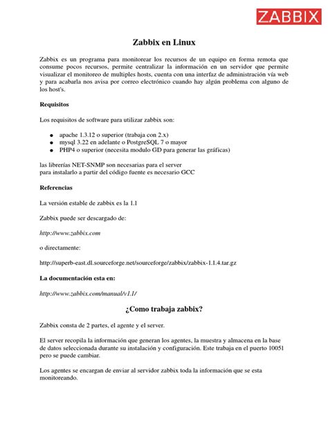 manual zabbix pdf mi sql servidor apache