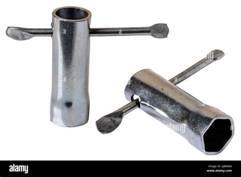 Craftsman Tools Isolated Close Up Of A Hexagonal Metal Socket Spanner For Tightening Or