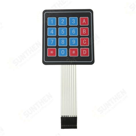 4x4 matrix array 16 key membrane switch keypad keyboard for arduino avr