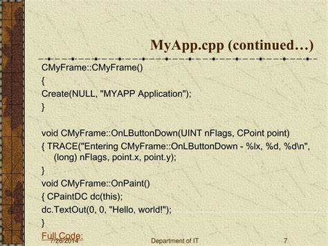 Ppt The Microsoft Foundation Class Library Application Framework