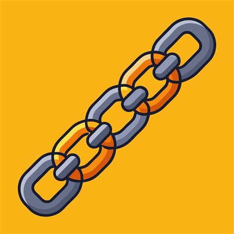 Strong Chain Vector Detailed And Versatile Design For Industrial Security And Connection Themes