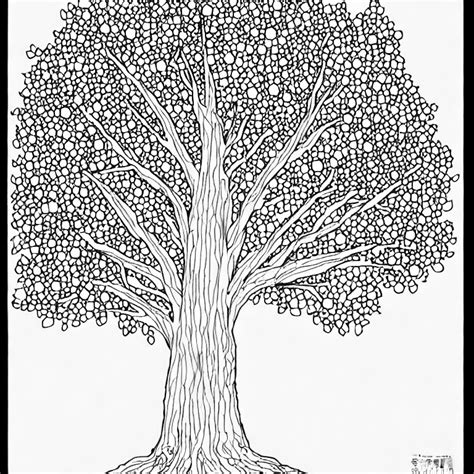 Orange Tree Coloring Page Color Anything