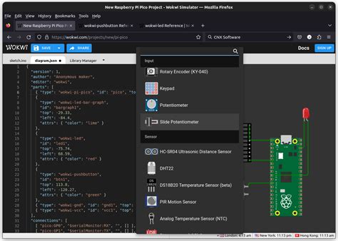 Wokwi โปรแกรมจำลองออนไลน์บอร์ด Arduino Raspberry Pi Pico และ Esp32