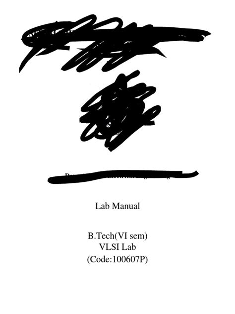 Vlsi V Lab N 1 Pdf Field Effect Transistor Cmos