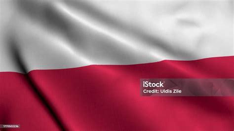 폴란드 국기입니다 물결 치는 직물 새틴 질감 폴란드의 국기 3d 그림입니다 폴란드 공화국의 실제 질감 국기 기에 대한 스톡 사진 및 기타 이미지 Istock