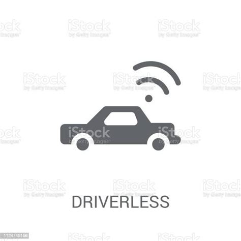 무인 자율 자동차 아이콘입니다 인공 지능 컬렉션에서 흰색 배경에 유행 무인 자율 자동차 로고 컨셉 감지기에 대한 스톡 벡터 아트 및 기타 이미지 Istock