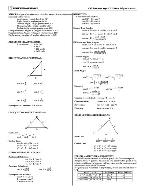 Trigonometry 1 Pdf Trigonometry Geometric Measurement